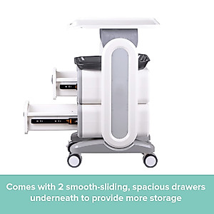 Professional Utility Cart with Wheels - Dental Office Rolling Cart with Drawers - Medical Trolley Cart - Rolling Storage Cart for Cavitation Machine, Esthetician Supplies, Lab Tools - Salon Trolley