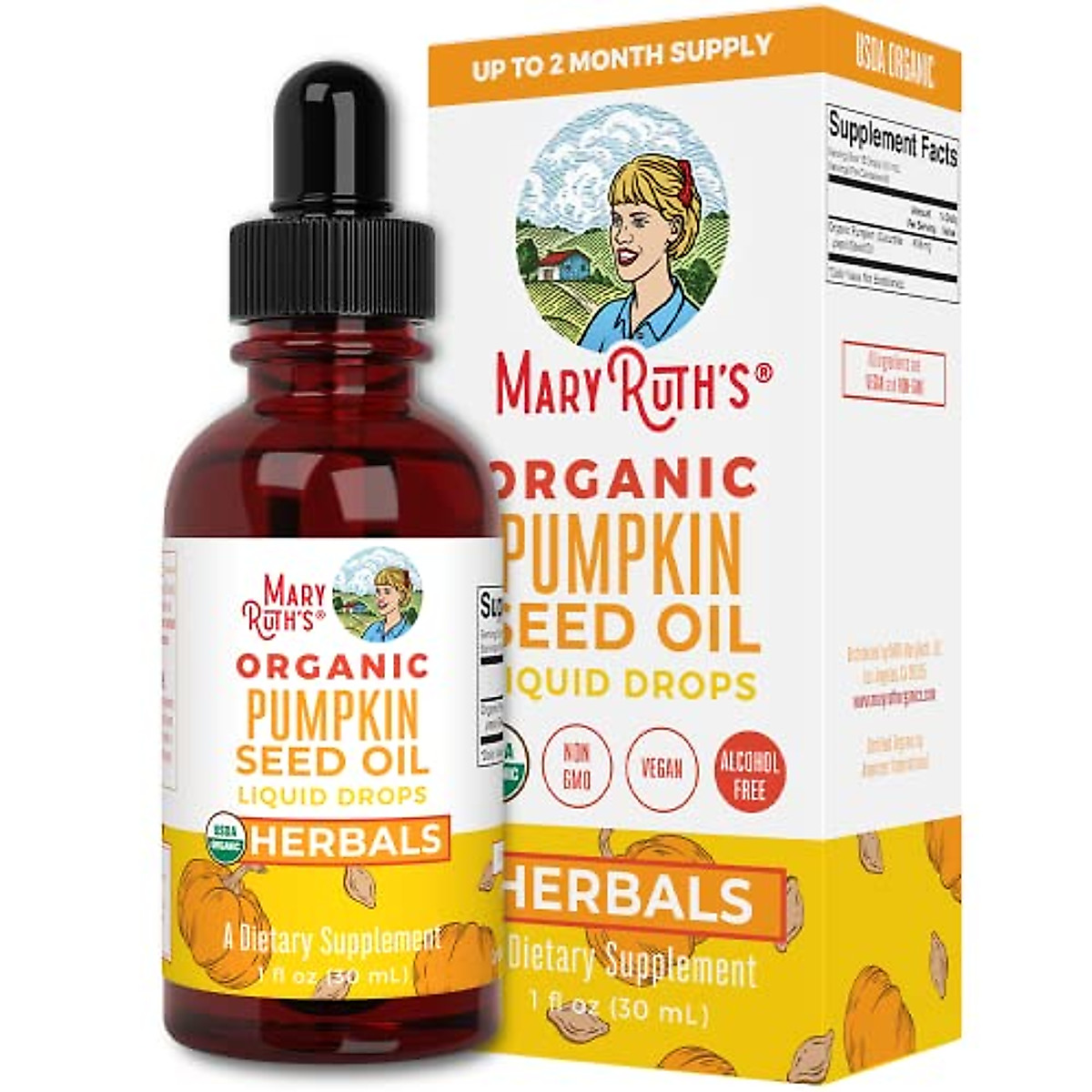 Pumpkin Seed Oil & Men's Multivitamin Gummies Bundle by MaryRuth | Urinary Tract Support & Hair Growth Herbal Drops | Vegan Mens Daily Multivitamins for Immune Support, Non-GMO, Gluten Free