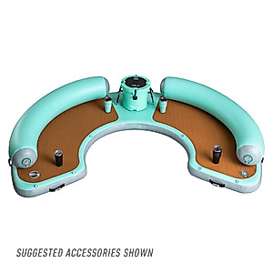 BOTE Inflatable Dock Hangout Suite 240 Degree Size Floating Group Party Raft Lake Beach Adults Kids Family Friendly MAGNEPod Compatible Packable Portable Towable