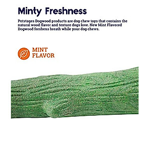 Petstages Dogwood Wood Durable Dog Chew Toys, Real Wood & Mint, 2-Pack, Large
