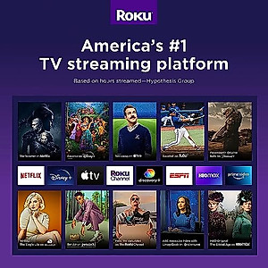 Roku Express (New) | HD Roku Streaming Device with Simple Remote (no TV Controls), Free & Live TV, Includes Cleaning Cloth and Carrying Pouch