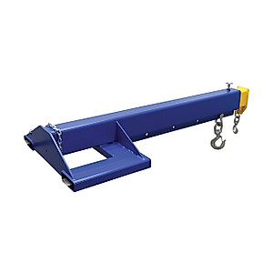 Vestil LM-EBT-8-30 Steel Economy Telescoping Lift Boom 30 in Fork Pocket Center 8,000 Lb. Capacity Blue and Yellow