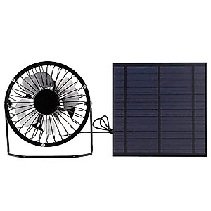Solar Panel Fan Kit, 5W USB Mini Solar Panel Portable Cooling Fan Great for Chicken Coop, Greenhouse, Dog House, Shed, Car Window Exhaust,DIY Cooling Ventilation Project