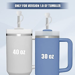 Spill Proof Stopper Silicone, 9Pcs Tumbler Accessories Compatible with Stanley Cup 1.0 40oz/ 30oz, 3 Straw Cover Cap, 3 Square Spill Stopper and 3 Round Leak Stopper (for Stanly 1.0)