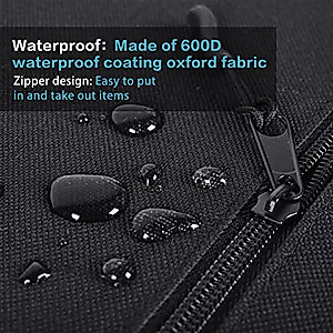 MEGREZ Art Portfolio Bag with Shoulder Strap, Portable Multi-purpose Art Portfolio Tote, 21" x 27" Waterproof Nylon Drawing Board Storage Bag, Sketch Board Bag for Drawing and Painting, Black