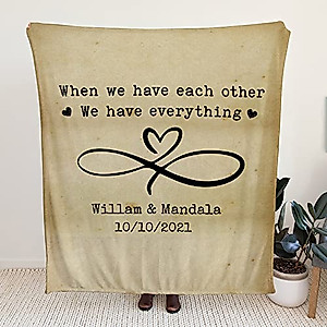 TOYSHEA Personalized Blankets for Couples Mr Mrs Custom Throw Blankets for Family Husband Wife Mom Dad Couple Gifts Wedding Anniversary Valentine's Day Birthday Christmas Housewarming (Quote 3)