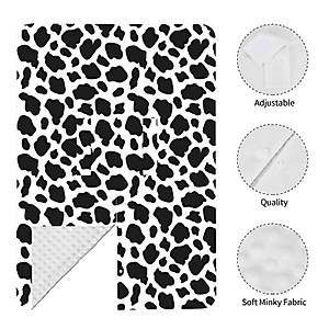 Black and White Cow Skin Baby Car Seat Canopy Cover Multi Use Nursing Cover for Newborn Car Seat Canopy Mom Nursing Breastfeeding Covers Newborn Shower Gift