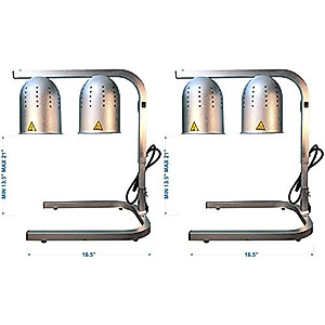 Avantco Commercial Portable W62 Heat Lamp Food Warmer 2-Bulb Free-Standing (2)