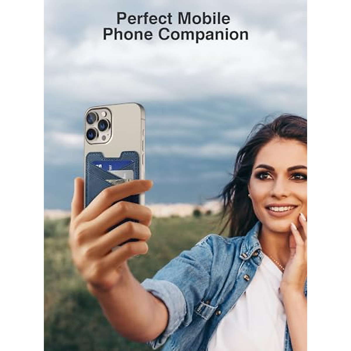 Miroddi 2Pack Phone Wallet Stick on, Adhesive Phone Pocket Leather Cell Phone Card Holder for Phone Case Credit Business ID Cards Pocket Wallets for iPhone Android and Most Smart Phones