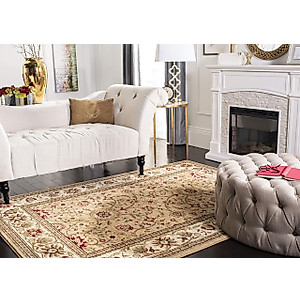 SAFAVIEH Lyndhurst Collection X-Large Area Rug - 12' x 18', Beige & Ivory, Traditional Oriental Design, Non-Shedding & Easy Care, Ideal for High Traffic Areas in Living Room, Bedroom (LNH212D)