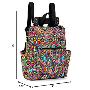 Sakroots womens Eco-twill Eco Twill Loyola Small Convertible Backpack, Quilted Olive Spirit Desert, One Size US