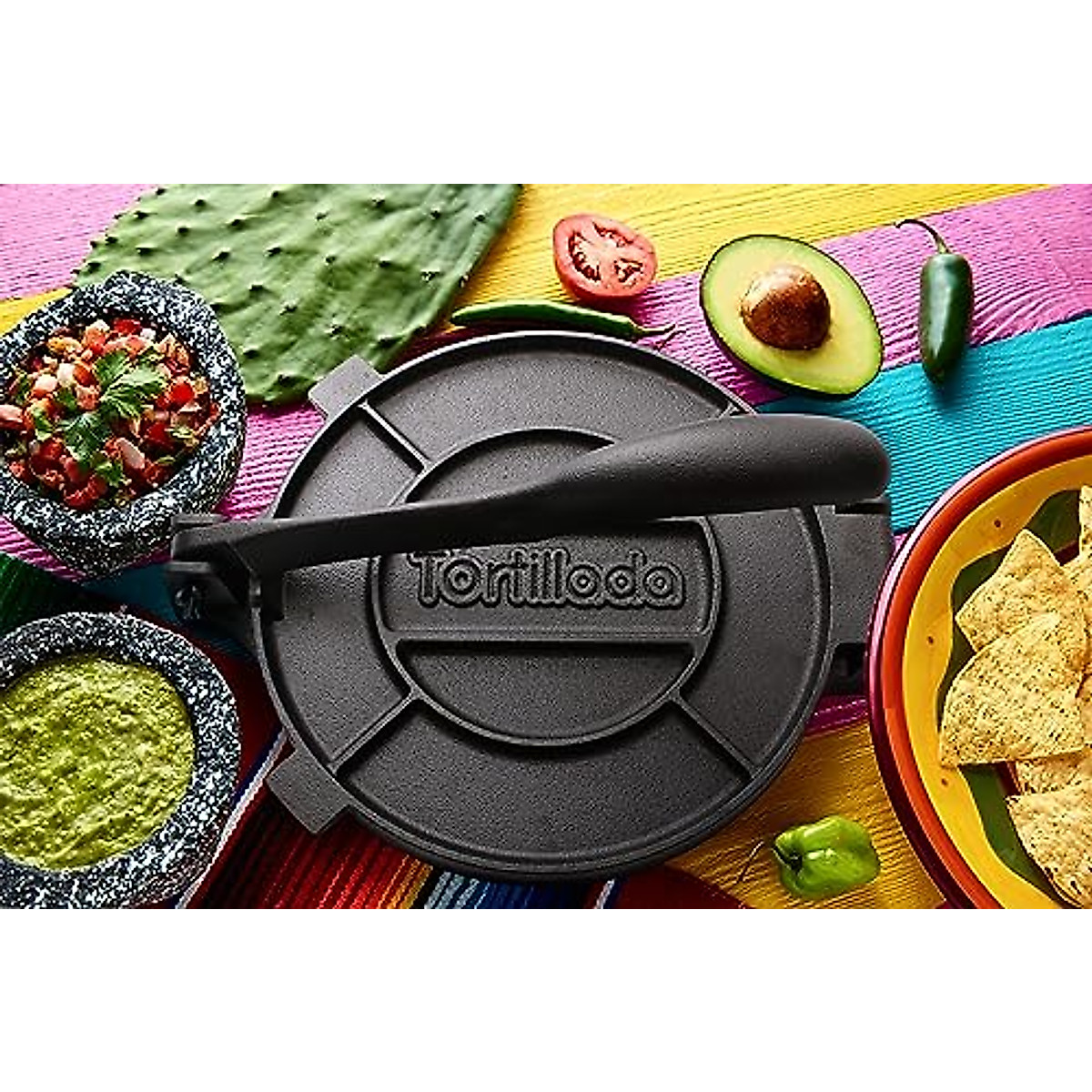 Tortillada – Premium Cast Iron Tortilla Press with Recipes E-Book (12 Inch)