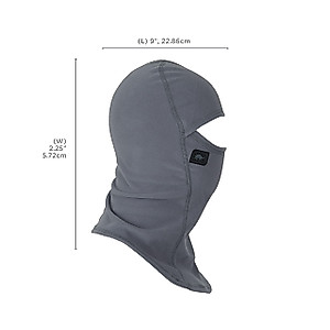 Turtle Fur Recycled Micro Fur Fleece MaxClava Single-Layer Performance Balaclava, Graphite