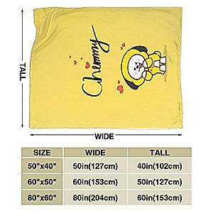 Woidxzxza Chimmy Ultra-Soft Micro Fleece Blanket Flannel Washable Lightweight Warm Plush Throw Blankets 60x50 in