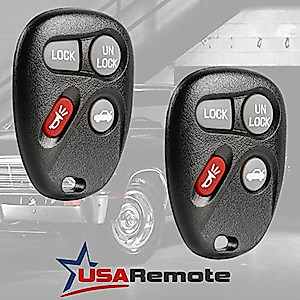 Car Key Fob Keyless Entry Remote fits Chevy Camaro/Pontiac Firebird Trans Am 1998 1999 2000 2001 2002 (16245100-29), Set of 2