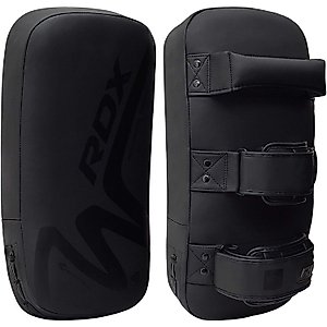RDX MMA Thai Pad for Target Training, Convex Skin Leather Curved Kickboxing Strike Shield, Coaching Boxing, Muay Thai, Martial Arts, Karate, Taekwondo, Punching