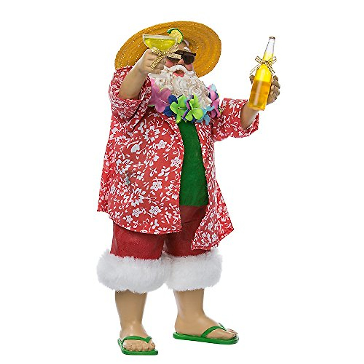 Kurt Adler Fabriche' Beach Santa, 10-Inch, 2-Piece set