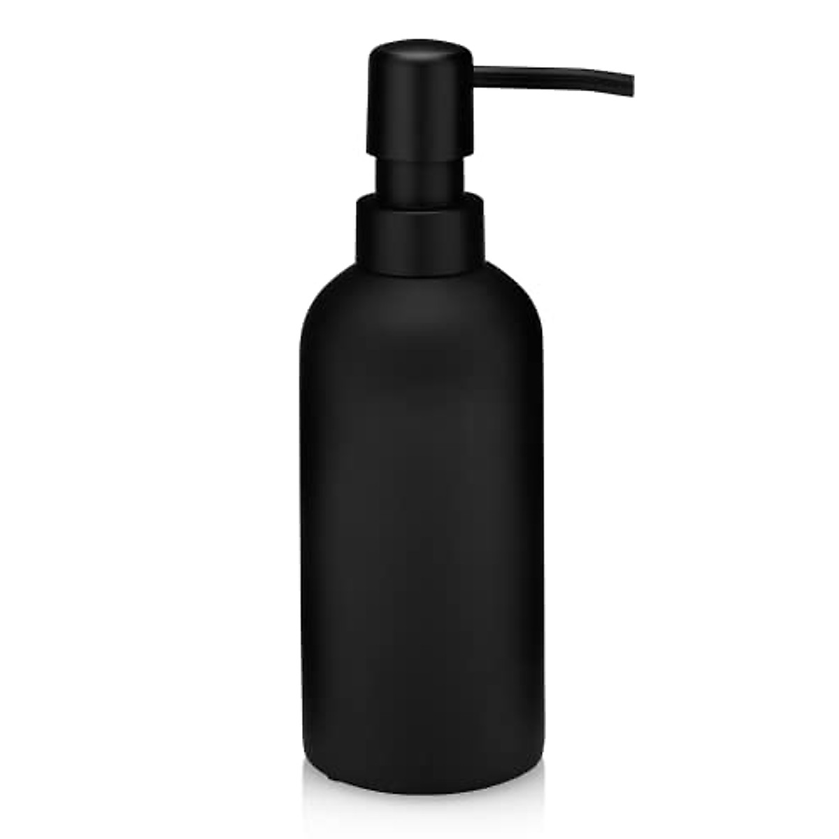 Essentra Home Matte Black Bathroom Accessory Set. Complete Set Includes: Soap Dispenser with Black Pump, Toothbrush Holder, Tumbler and Soap Dish