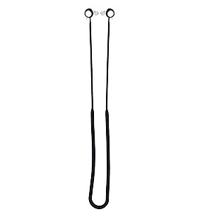 kwmobile Strap Compatible with Google Pixel Buds A Series - Silicone Cord Holder for Wireless Earphones - Black