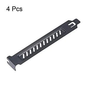 uxcell PCI Slot Covers with Screws for PC Case Airflow and Dustproof Black 4pcs