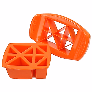 FunBites Food Cutter for Kids, Orange Triangles