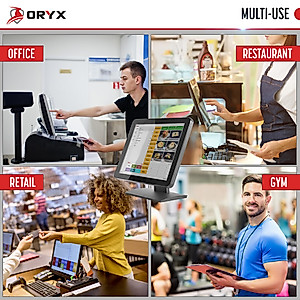 ORYX 17-inch Capacitive LED Multitouch Screen POS Monitor - Waterproof True Flat Seamless Design - USB Port, VGA & HDMI Input - Home, Office, Retail, Restaurant, Gym, Bar [No Driver Required]