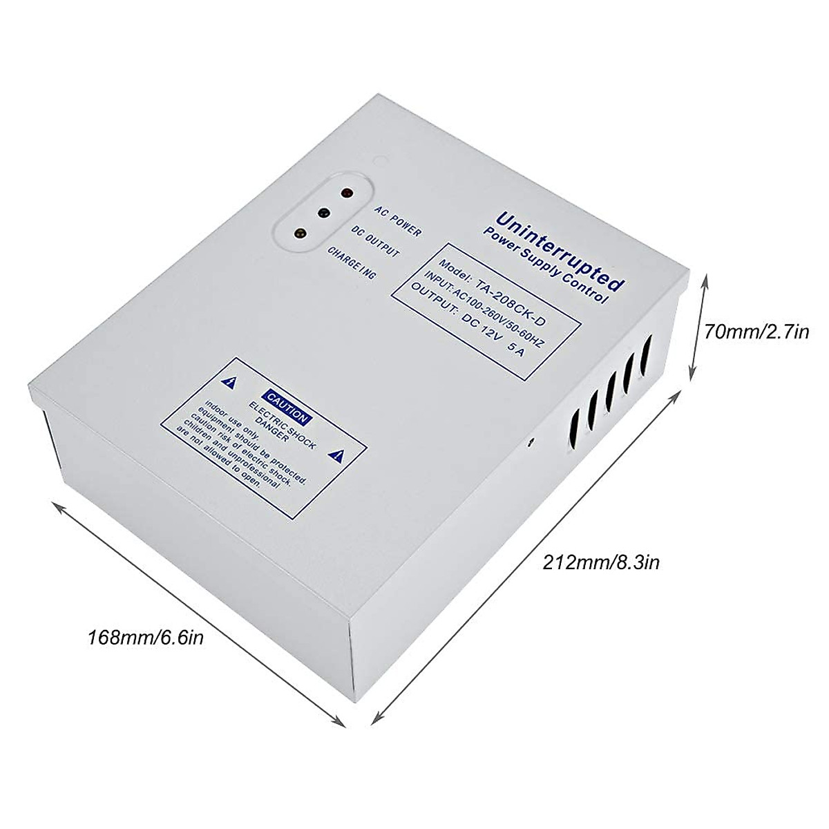 Power Supply Box, 110 to 240VAC to 12VDC Door Access Control System Switching Power Supply Box Security System UPS Variable Frequency Power Supply Box