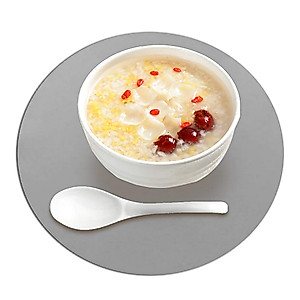 Multi-Purpose Silicone Original Microwave Mat | BPA Free, Food Grade Safe, Heat Resistant to 475°F, Dishwasher Safe - Splatter Guard, Hot Pad, Pot Holder, Minimize Mess,12 Inch, 2PCS (Grey)