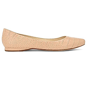 Nine West Speakup Flat Warm Blush Crocodile 8.5 M
