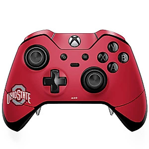 Skinit Decal Gaming Skin Compatible with Xbox One Elite Controller - Officially Licensed Ohio State University OSU Ohio State Buckeyes Red Logo Design