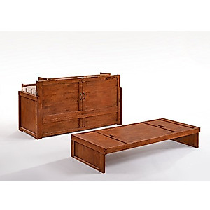Night & Day Furniture Murphy Cube Cabinet Bed, Queen, Cherry