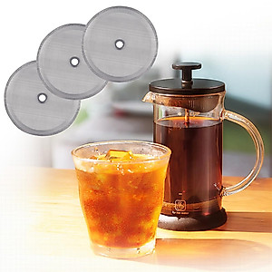 Rukinovi 6 Pieces 4 Inch French Press Filter for 1000 Ml,34 Oz,8 Cup French Press Coffee Maker.Stainless Steel Replacement Parts for French Press Coffee Maker (6)