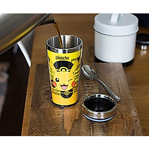 Pokemon Pikachu Travel Mug With Stainless Steel Lid, 16 Ounces
