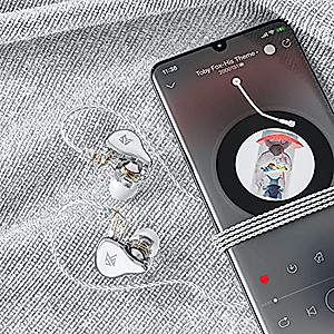 KZ ZAS 16-Unit Hybrid High-Frequency 7BA+10mm Dual DD HiFi Stereo Sound Earphones Noise Cancelling Earbuds(White,No Mic)