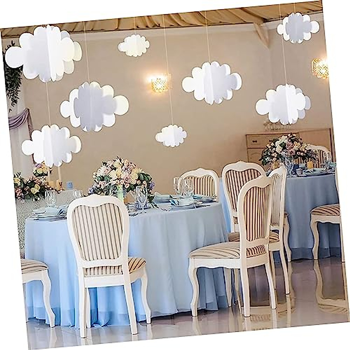 IMIKEYA 3 Sets Shower Decor Fake Ornament Felt Party Art Ceiling Hanging Christmas Cloud Decorative White Baby Decoration Artificial Pendants Favor D Wedding Decorations