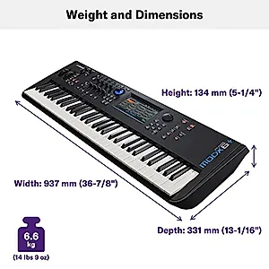 Yamaha MODX6+ 61-Key Synthesizer Workstation , Black