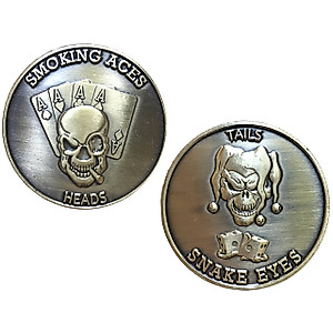 Thompson Emporium Gamblers Creed Lucky Mojo Heads Tails Challenge Coin