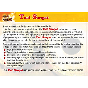 TAAL-SANGAT FULL METAL BODY INDIAN DIGITAL TABLA DRONE DRUMS WITH CLASSIC KNOB CONTROLS. USA POWER ZONE