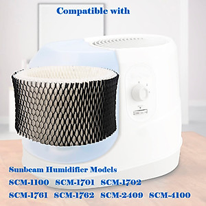 LuckySlycyc HWF62 Humidifier Filter Replacement, Compatible with for HWF62 HWF62CS HWF62D SF212, Fits Sunbeam Humidifier Models SCM1100, SCM1701, SCM1702, SCM1762(4 Pcs)