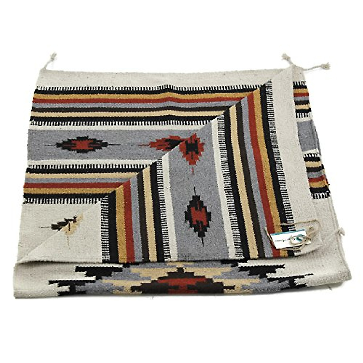 Onyx Arrow Southwest Area Rug, 32 x 64 Inches, Center Diamond, Cream/Black/Multi