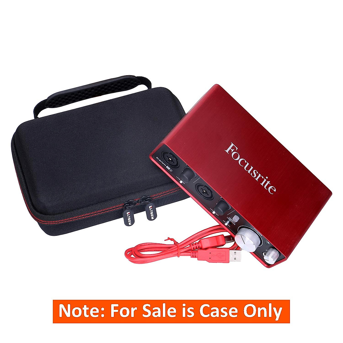 LTGEM Hard Travel Case for Focusrite Scarlett 2i2 /Solo (3rd Gen) USB Audio Interface (Internal Size:7 * 4.7 * 1.5 in)