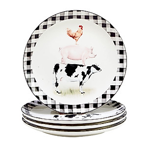 Certified International Farm 16 Piece Dinnerware Set, Service for 4, Multicolored