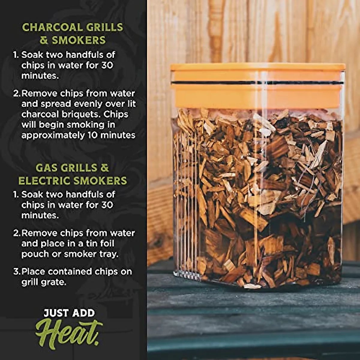 Fire & Flavor Premium All Natural Wood Chips for Smoker - Wood Chips for Smoking - Smoker Wood Chips - Smoker Accessories Gifts for Men and Women - Apple - 2lbs