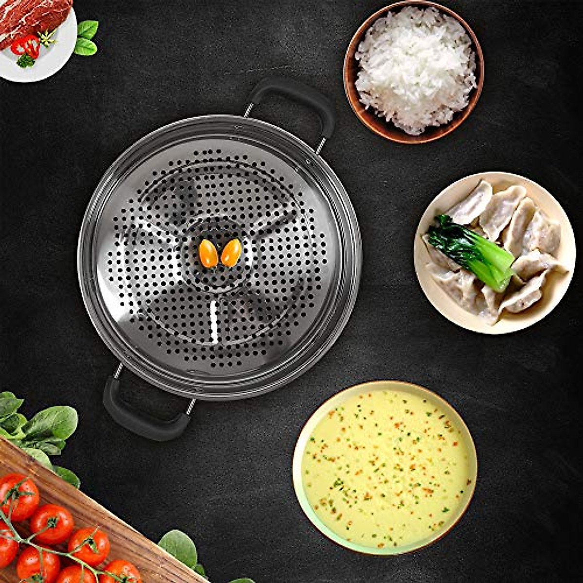 Concord 30 CM Stainless Steel 3 Tier Steamer Pot Steaming Cookware - Triply Bottom