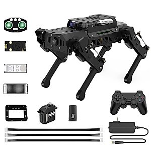 HIWONDER Quadruped Robot Bionic Robot Dog with AI Vision Raspberry Pi kit ROS Open Source Programming Robot(Advance Kit)