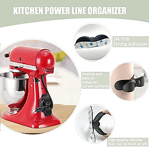 Cord Organizer for Kitchen Appliances, 6Pack Cord Wrapper with VHB Adhesive, Cord Winder Tidy Wire Keeper Holder Stick on for Small Appliances Kitchenaid Mixer Coffee Maker Pressure Cooker Air Fryer