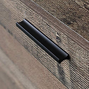 OS Home and Office Furniture Model Metal Frame and Legs four drawer chest, Rustic Reclaimed Barnwood Laminate