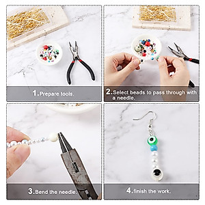 KINBOM 300pcs Straight Head Pins for Jewelry Making Assorted, 2inch Long End Head Pins Silver and Gold Jewelry Pins for Beads for DIY Crafts Earring Bracelet Necklace Pendant Supplies (Flat Head Pin)