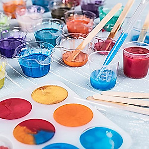 LET'S RESIN Epoxy Mixing Cups Kit,200Pcs Plastic Resin,30ml Disposable Measuring Cups,50 Wooden Stirring Sticks, Dropper, Mixing Cups for Epoxy Resin, Paint Mixing, Jewelry Making