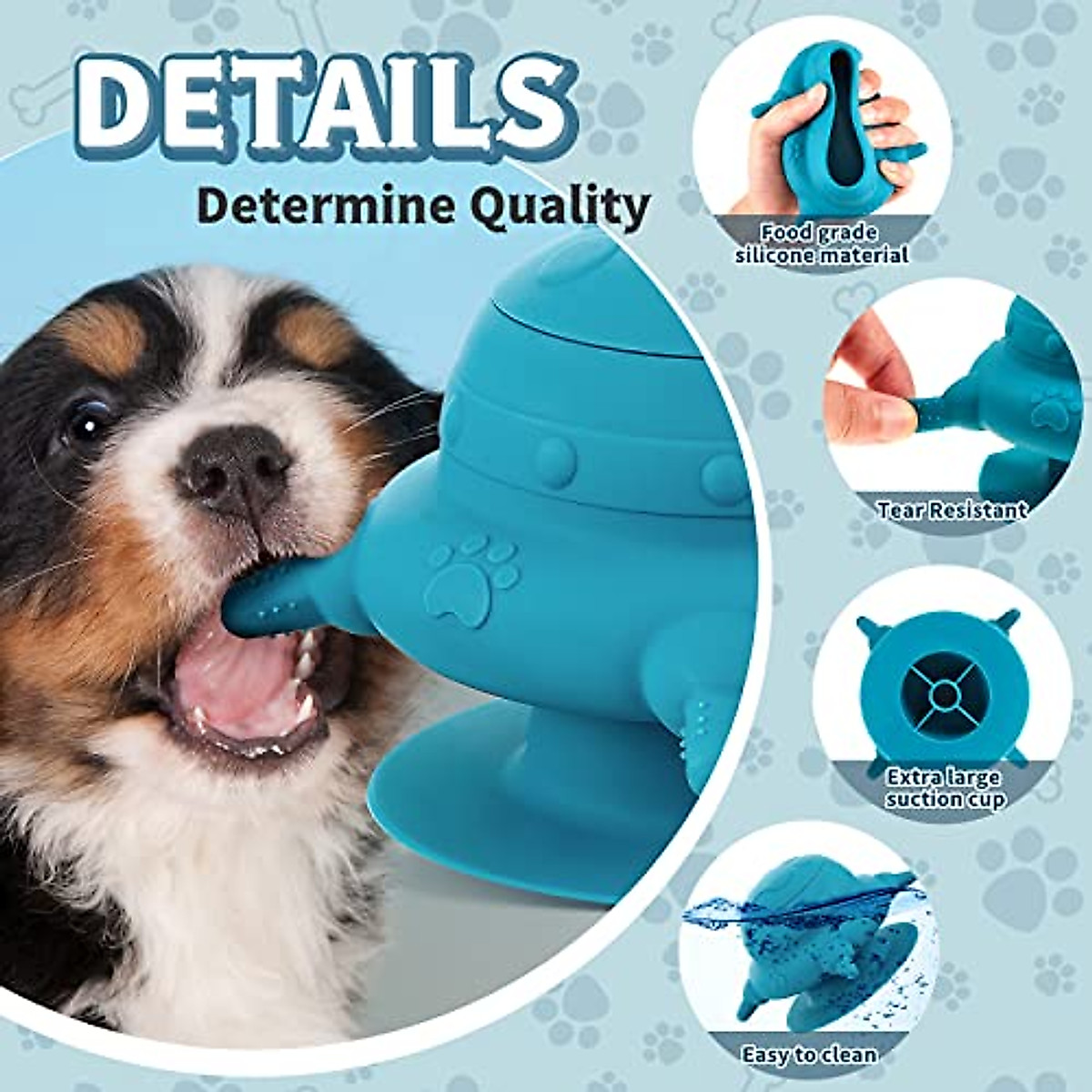 2 Pieces Puppy Feeder Pet Milk Bowl 4 Teats Puppy Bottles for Multiple Puppies Nursing Silicone Pet Feeder for Puppies Kittens Dog Nursing Supplies, 240 ML, Blue